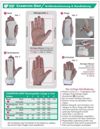 Reckleder /Turnriemchen / Handschutz für Reck